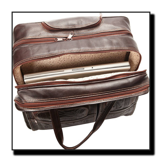 Ropin West Rolling Office Briefcase - 4 Wheel Spinner